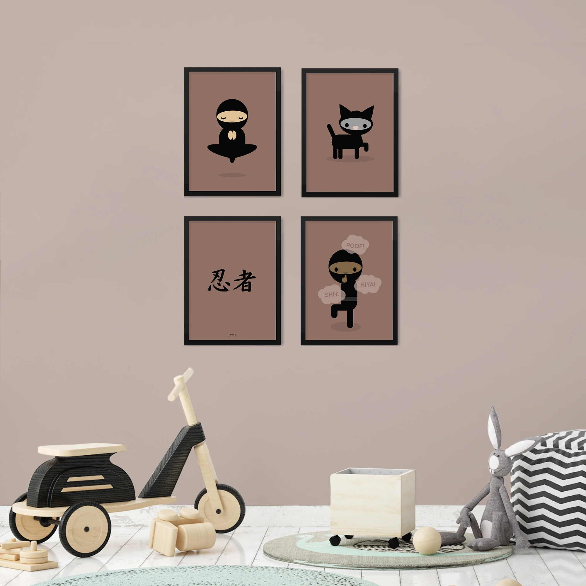 Posters med ninja | Magiska barnrum